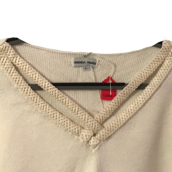 Brenda Serper | Sweaters | Brenda Serper Leather Collar Top | Poshmark